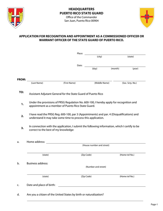 PRSG officer-candidate-application-form | PDF | Resume Writing and ...