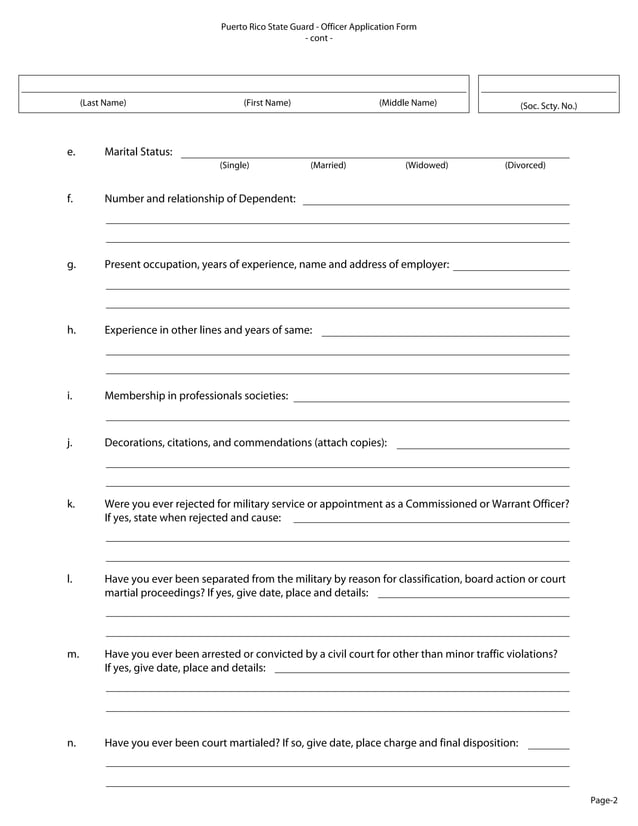 PRSG officer-candidate-application-form | PDF | Resume Writing and ...