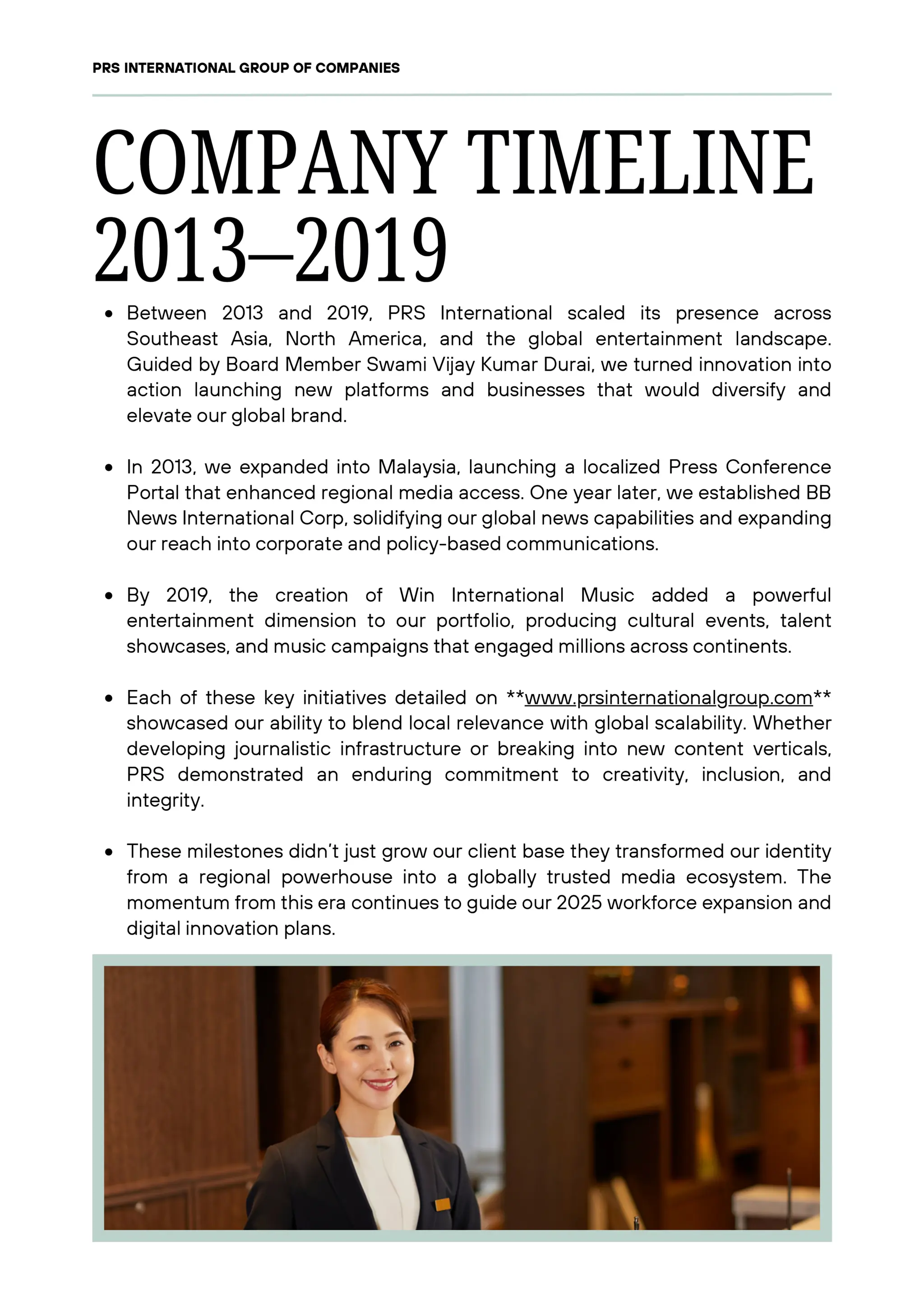 PRS International Group of Companies: Global Media Leadership in 2025 | PDF
