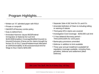 How To Create a D&O and EPLI For Long Term Care Facilities | PPT