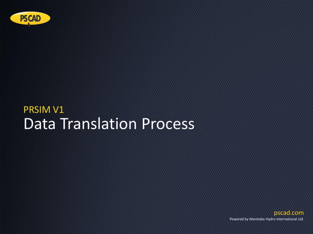 PRSIM Presentation PSCAD V15Presentation.pdf | Technology & Computing