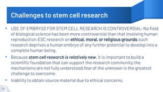 Stem cell research Project | PPTX