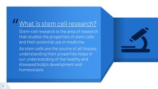 Stem cell research Project | PPTX