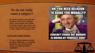 Can human morality exist without religion? | PPTX