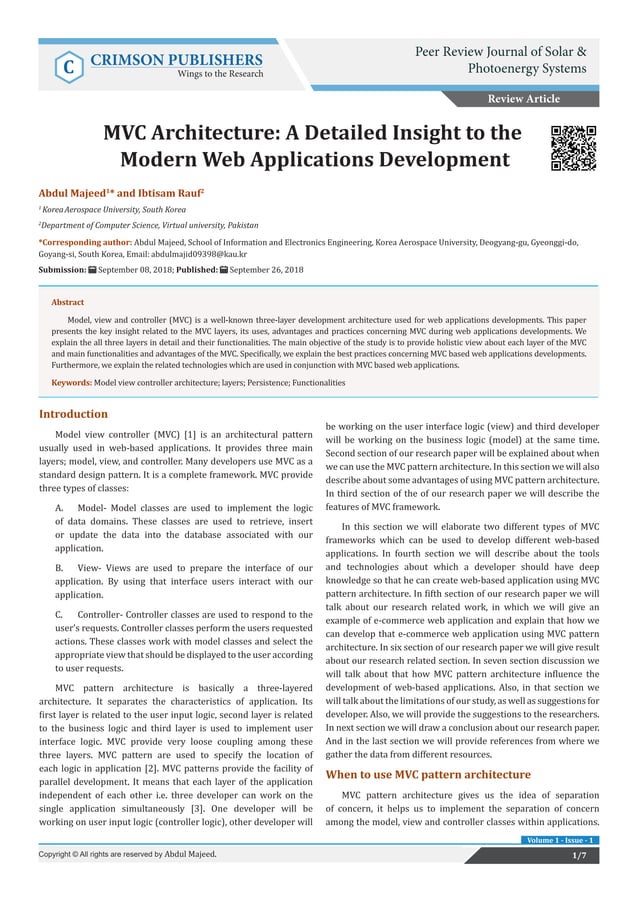 MVC Architecture: A Detailed Insight to the Modern Web Applications ...