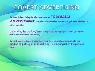 Advertising & its concept,Types of Advertising. | PPT
