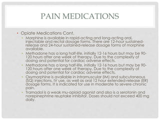 Pharmacology of Chronic Pain Treatment Addiction and Risks | PPT