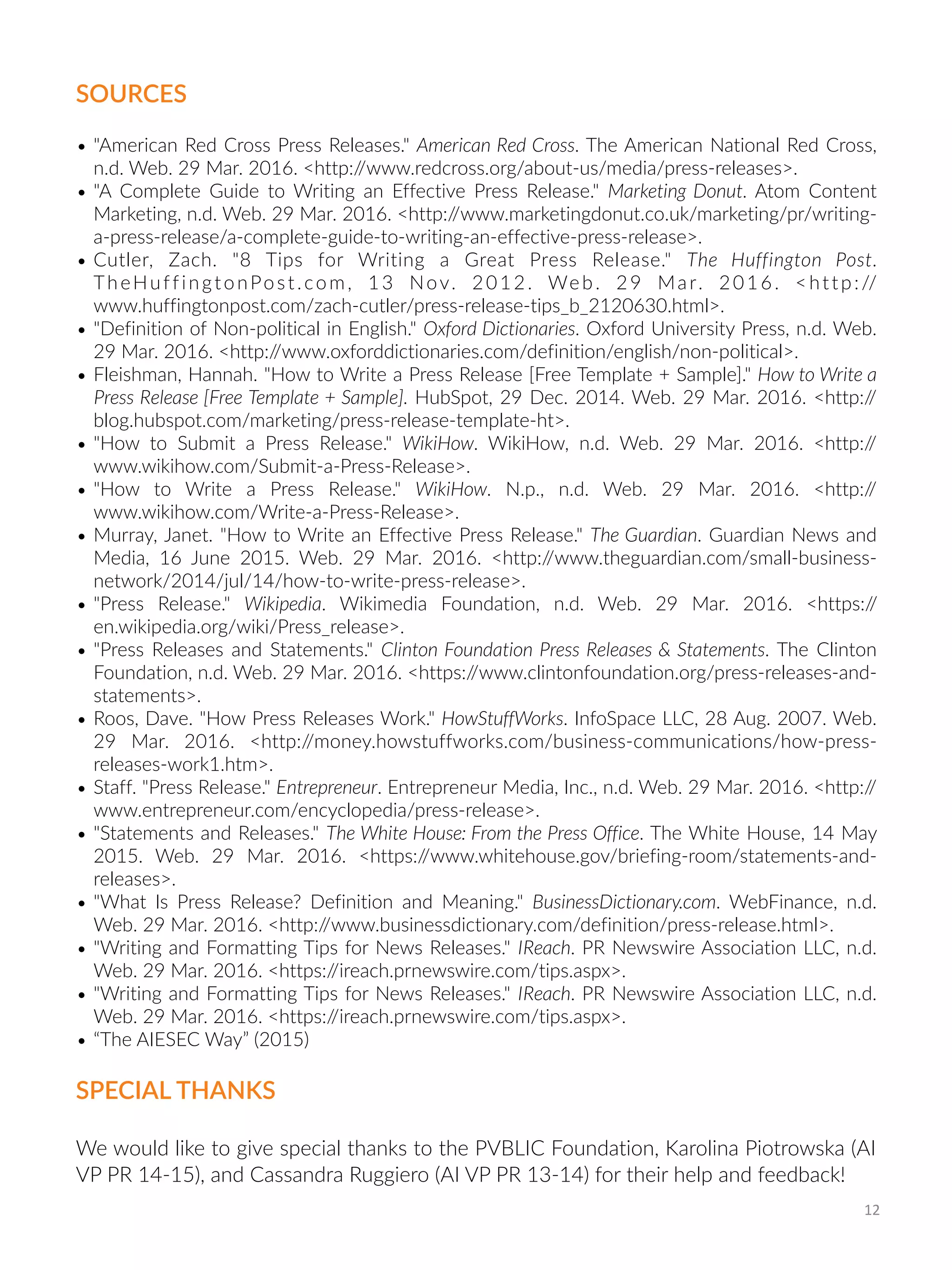 PR Statements Manual | PDF