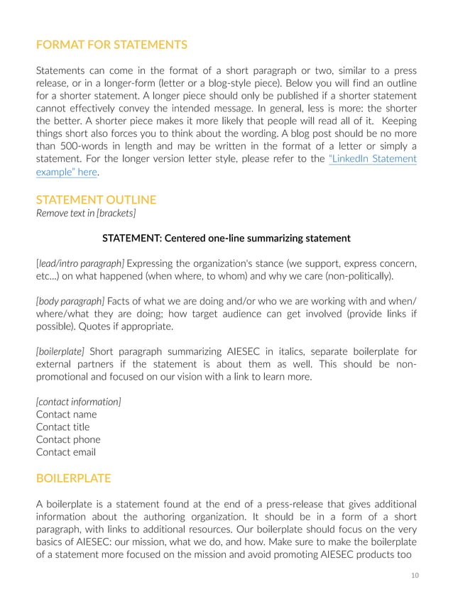 PR Statements Manual | PDF