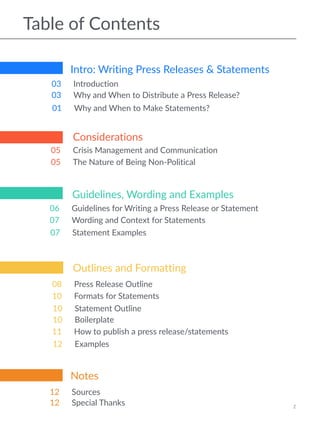 PR Statements Manual | PDF