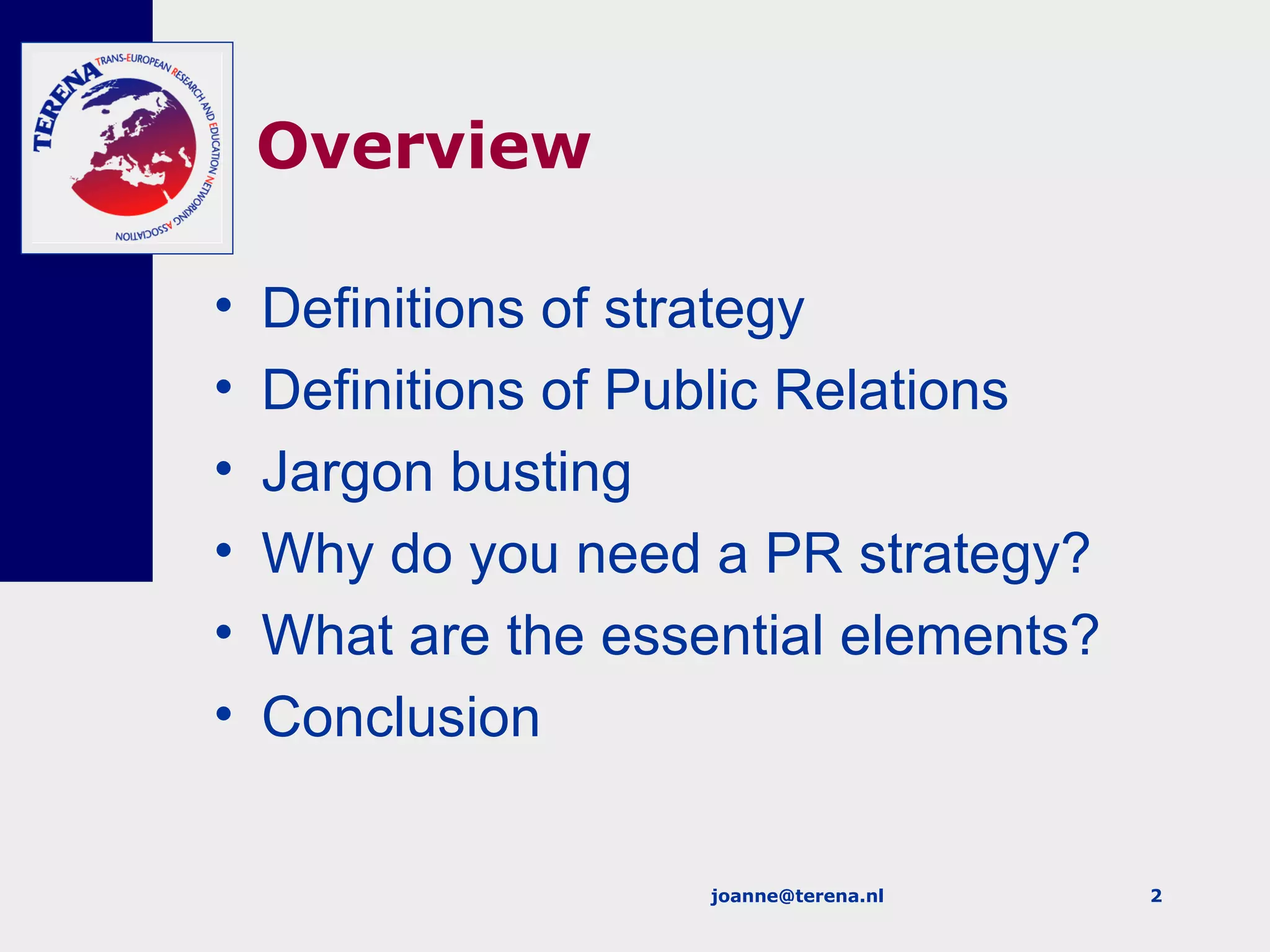 Pr Strategy Cambridge | PPT