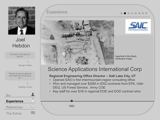 Joel Hebdon PreResume | PPTX | Environmental Services Industry | Industries