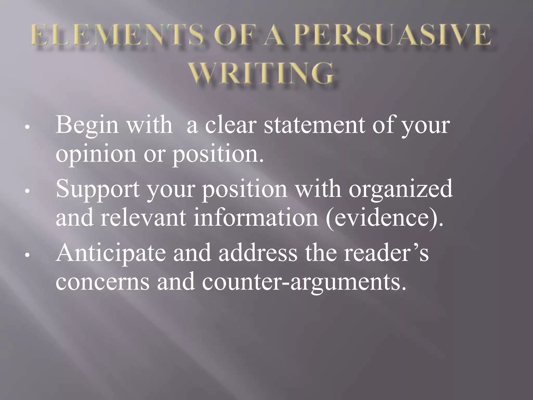 persuasive writing | PPTX