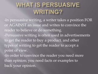 persuasive writing | PPTX