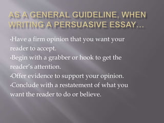 persuasive writing | PPTX