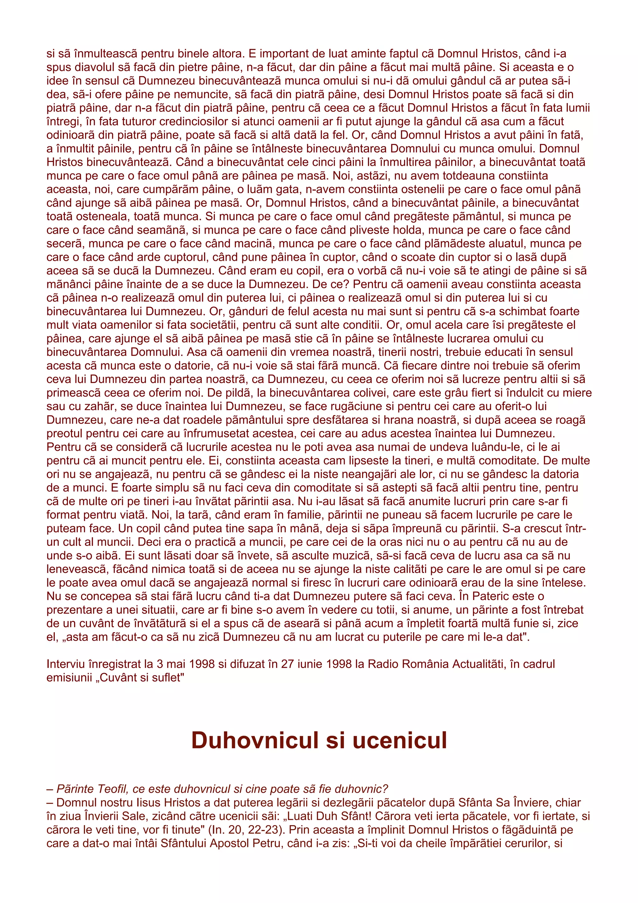 Pr teofil paraian intampinari | DOC