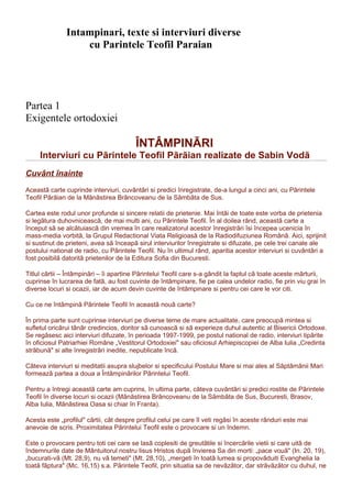 Pr teofil paraian intampinari | DOC