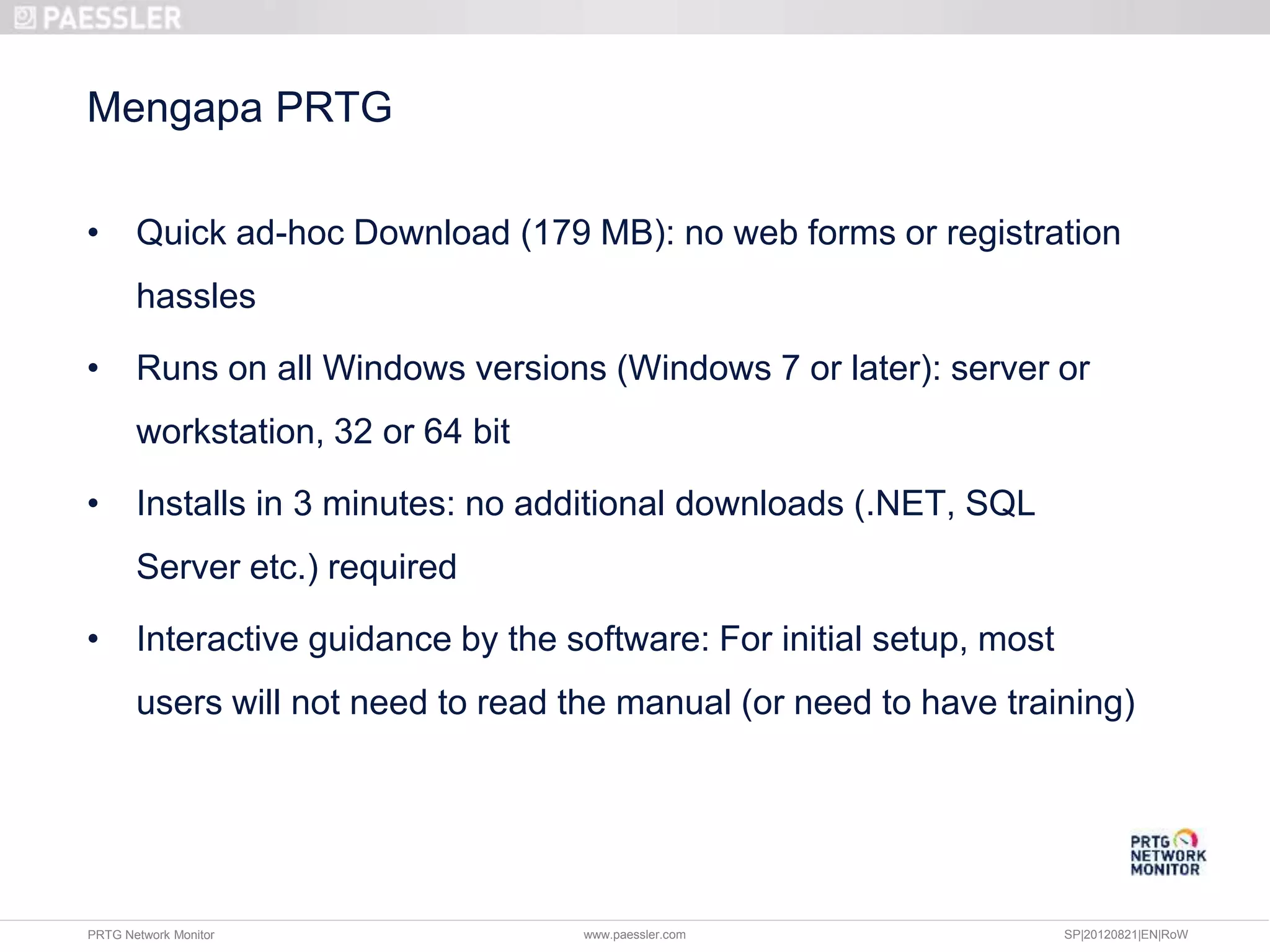 PRTG NETWORK MONITORING | PPT PRTG NETWORK MONITORING | PPT