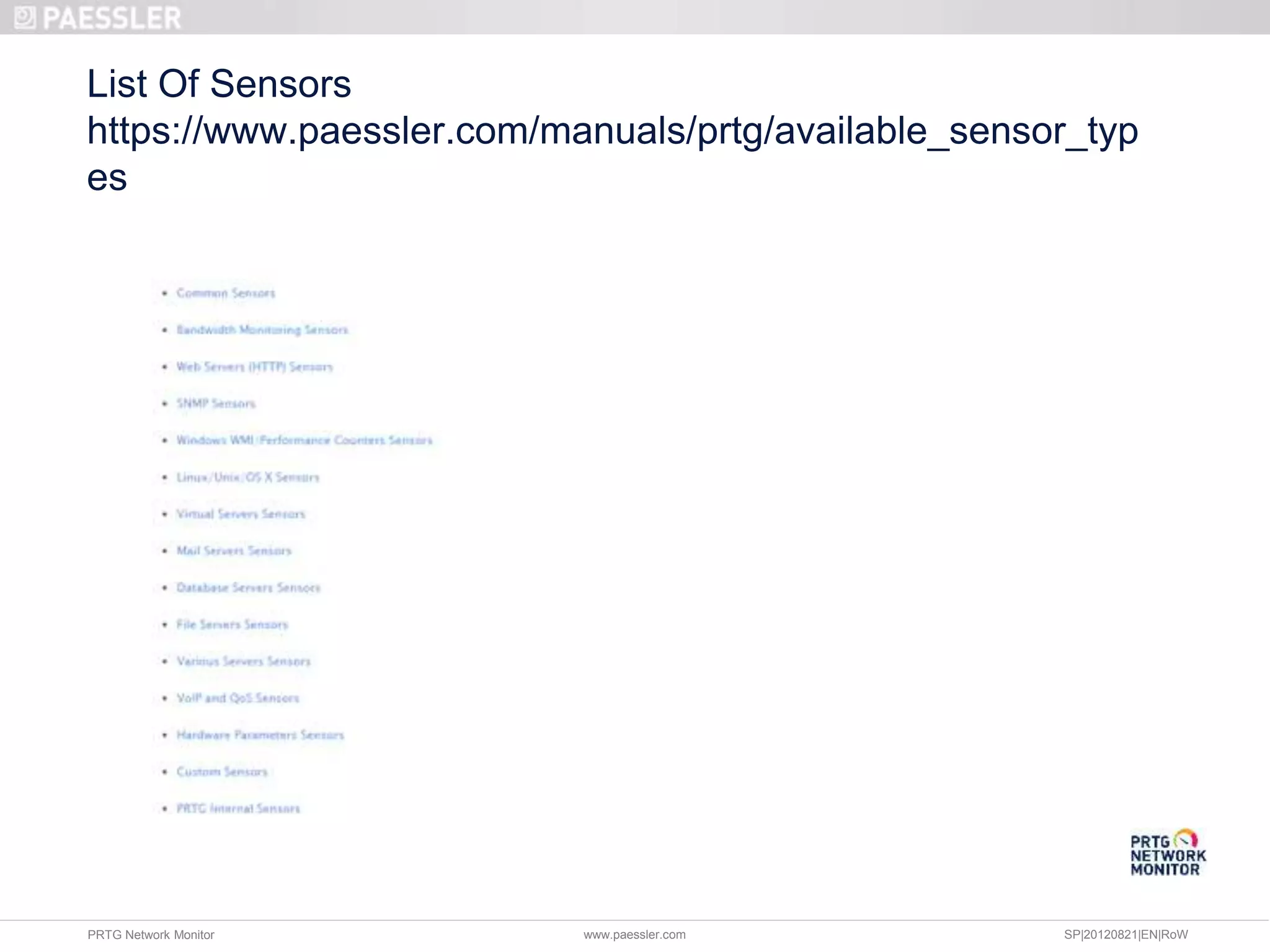 PRTG NETWORK MONITORING | PPTX