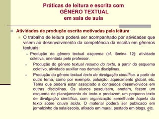 Prática de leitura e escrita em gênero textual chuva ácida | PPSX