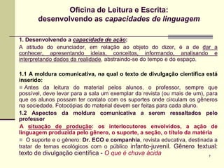 Prática de leitura e escrita em gênero textual chuva ácida | PPSX