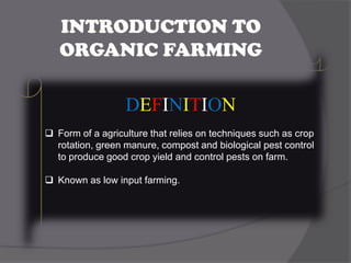 organic farming in malaysia | PPTX