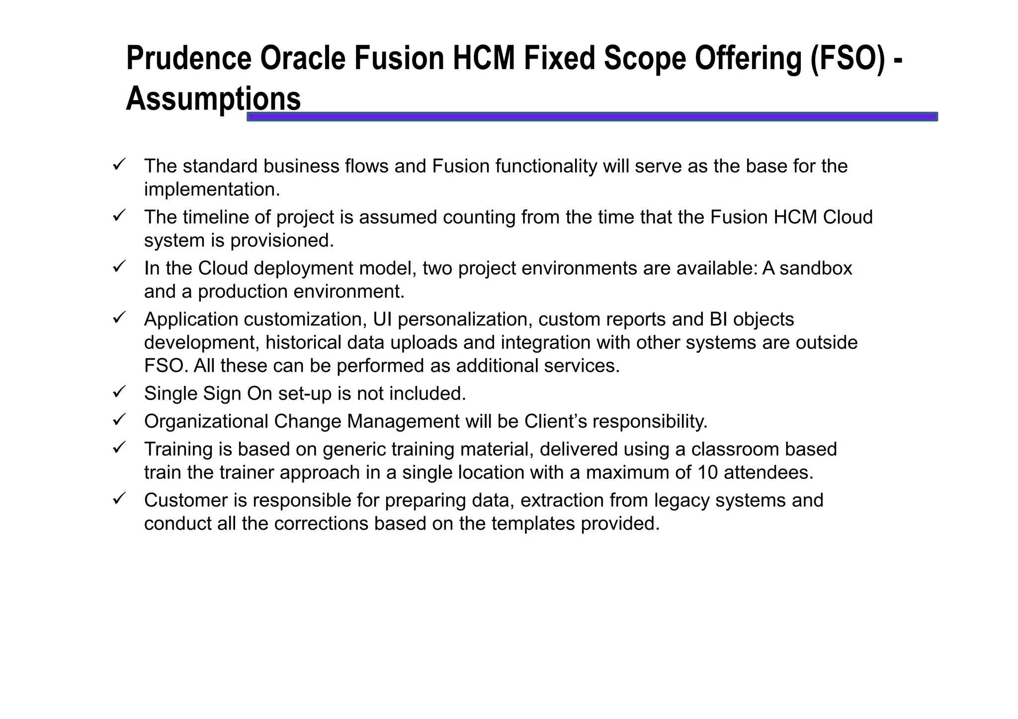 Oracle Fusion HCM Fixed Scope Offering | PDF