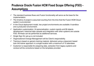 Oracle Fusion HCM Fixed Scope Offering | PDF