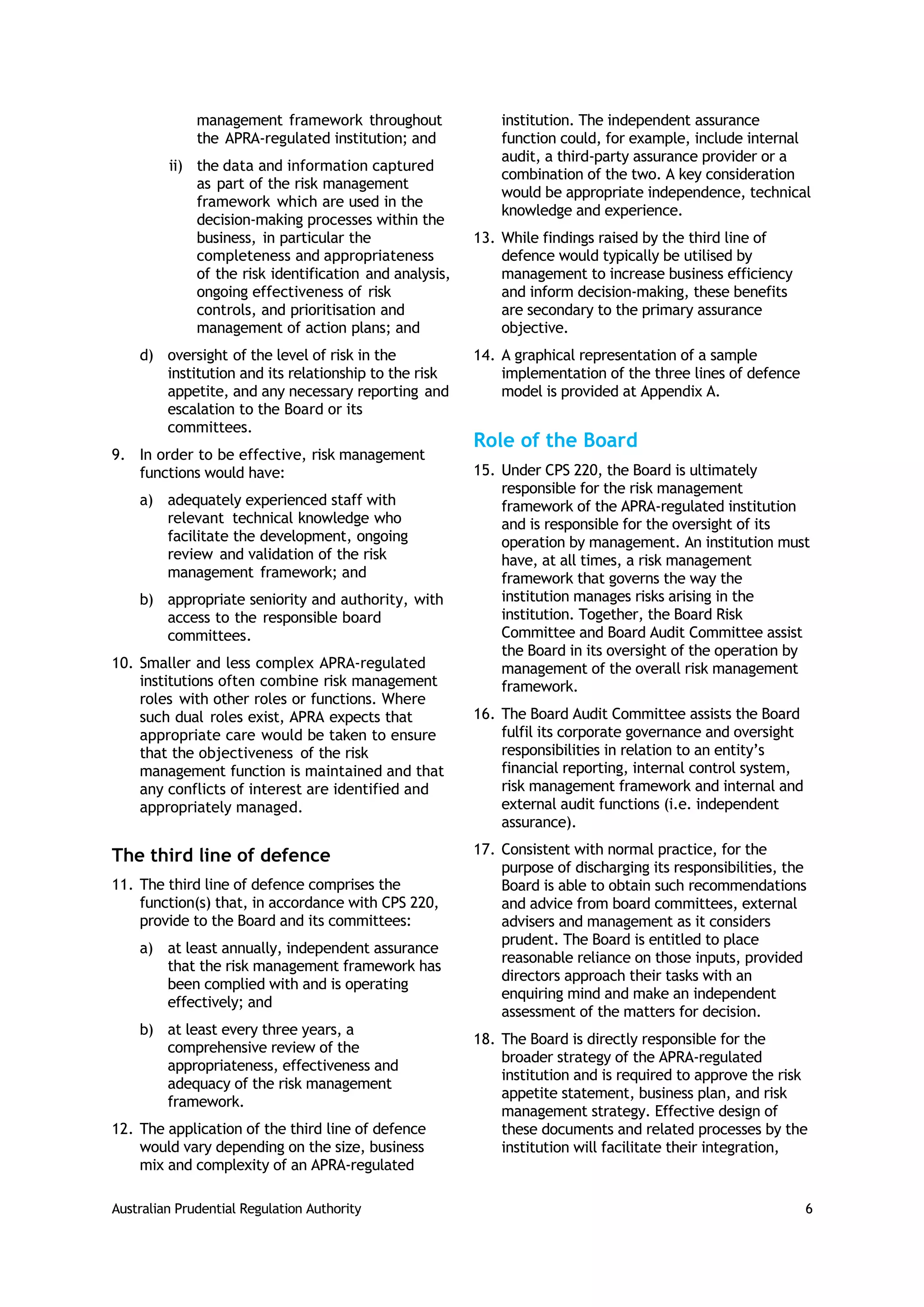 Prudential Practice Guide CPG 220 - Risk Management | PDF