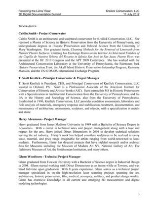 Restoring the Lions' Roar: Documenting and Replicating Limestone Sculptures through Laser ...