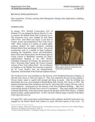 Restoring the Lions' Roar: Documenting and Replicating Limestone ...