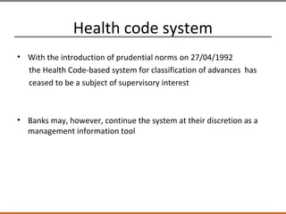 Prudential norms on Income recognition, asset classification and ...