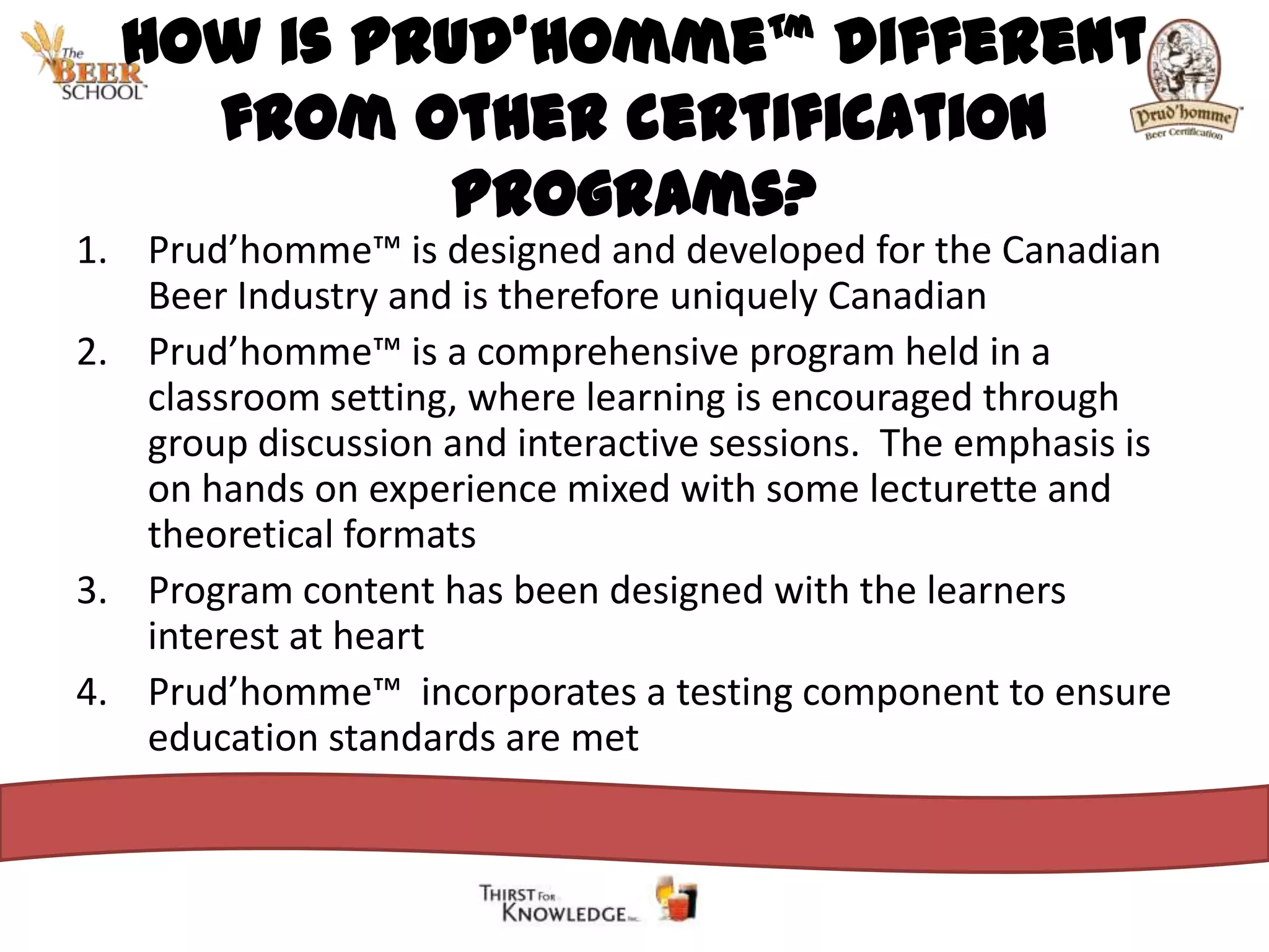 Prud’homme beer certification | PPSX