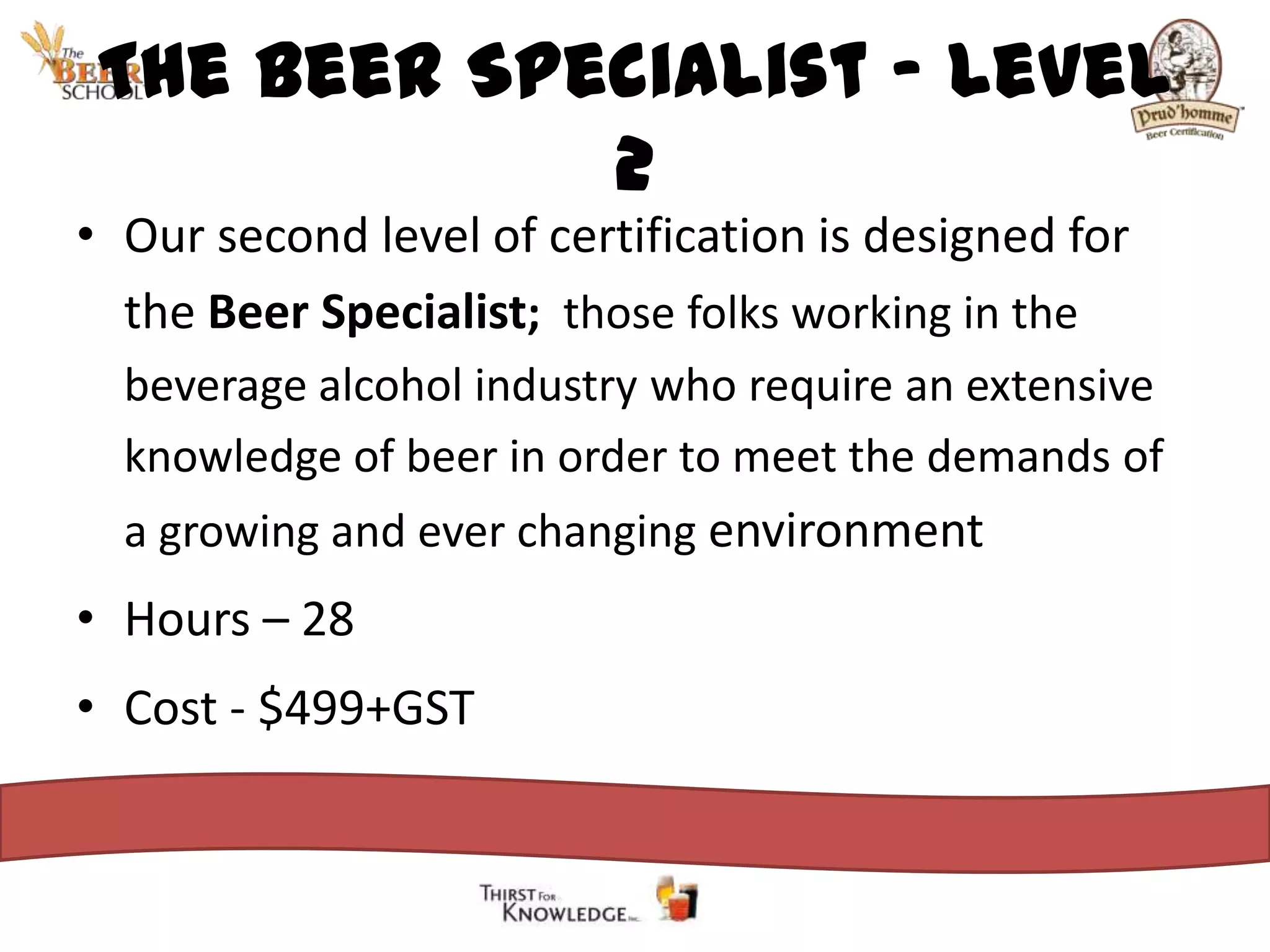Prud’homme beer certification | PPSX