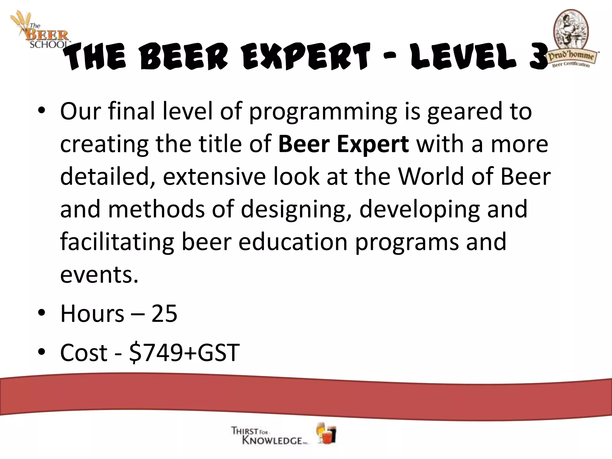 Prud’homme beer certification | PPSX