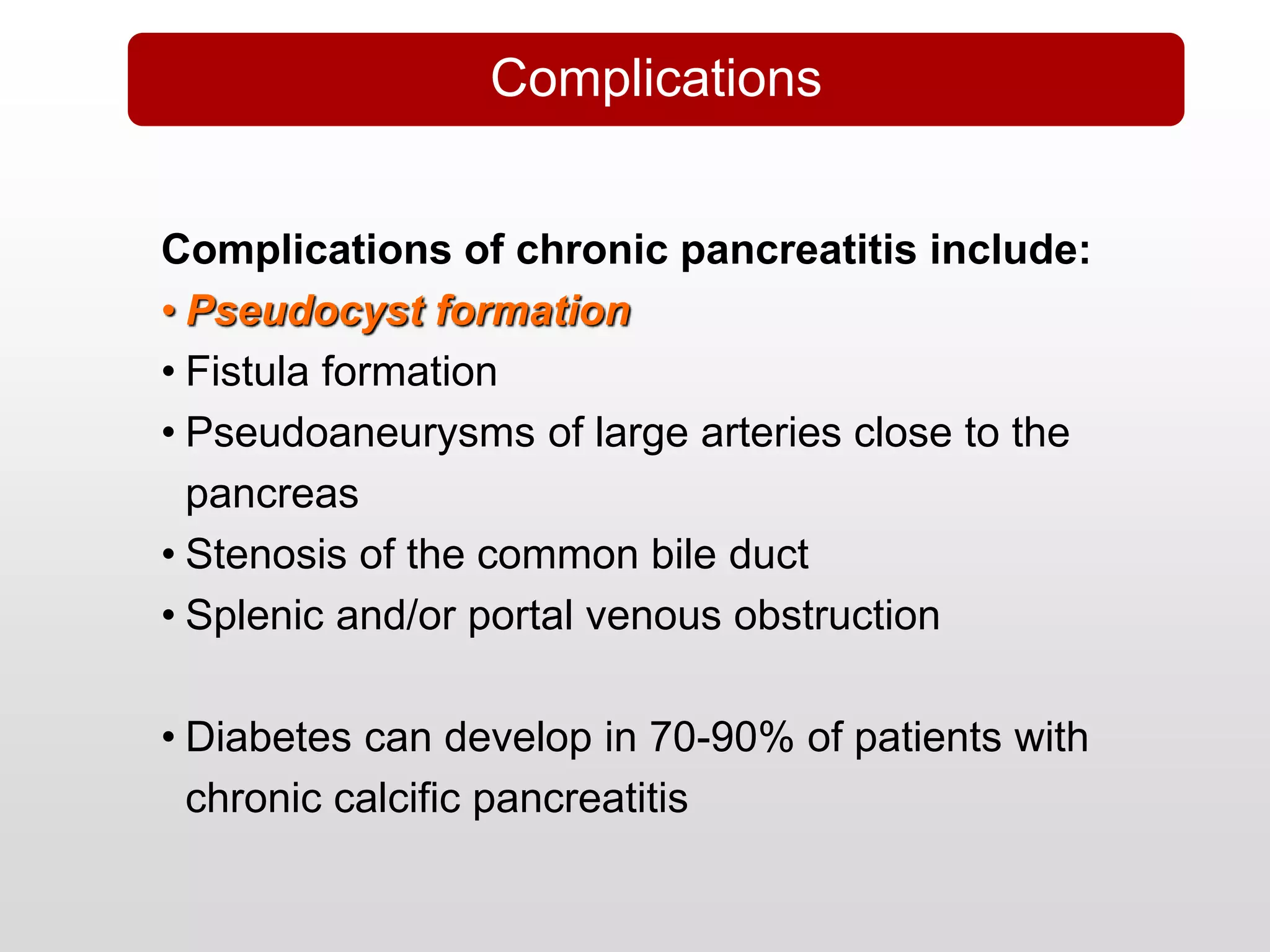 Chronic Pancreatitis | PPTX