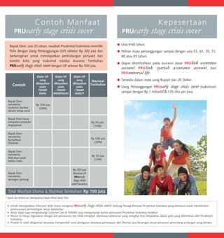 Pruearly Stage Crisis Cover Brochure | PDF
