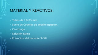 Prueba de-coombs | PPTX