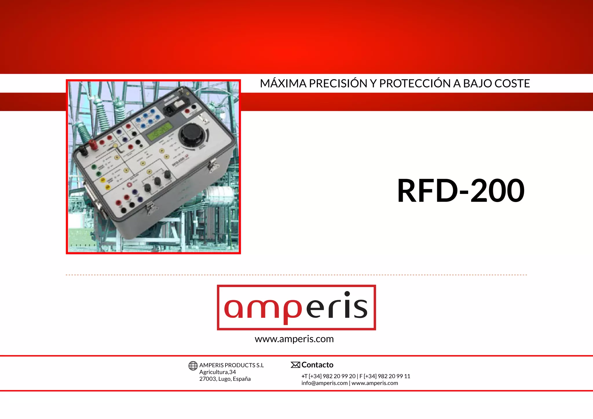 Prueba y verificación de relés Amperis RFD200 | PDF