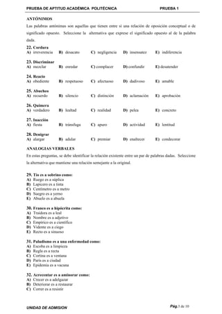 Prueba de aptitud | PDF