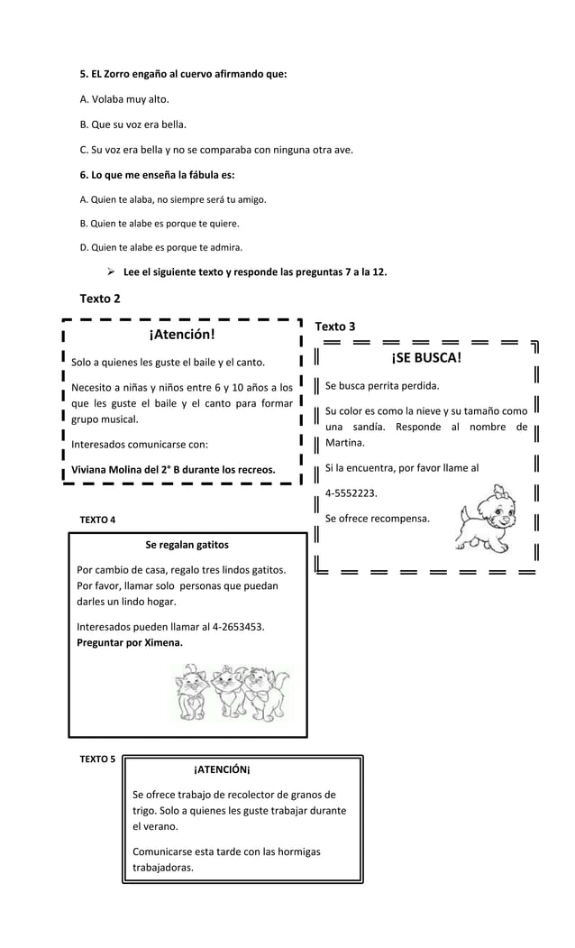 Prueba 2 basico lenguaje (1) (1) | PDF