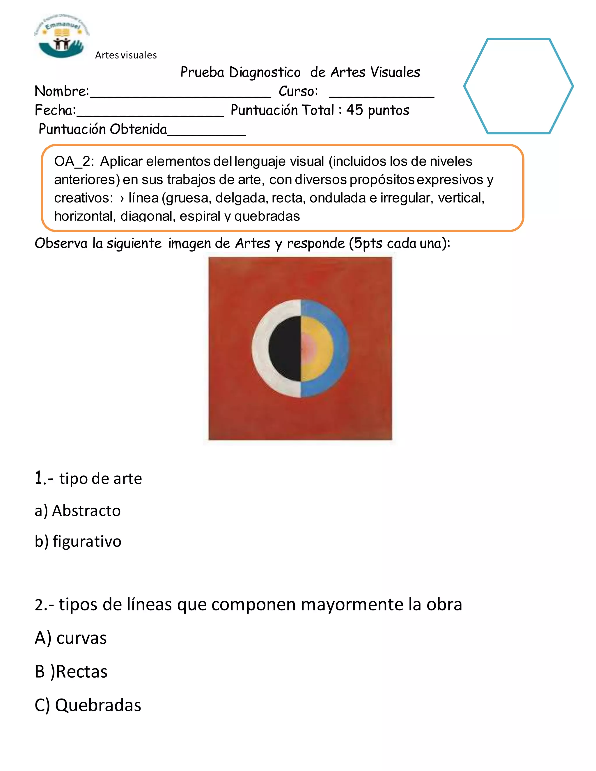 Prueba artes tipo de lineas | DOCX