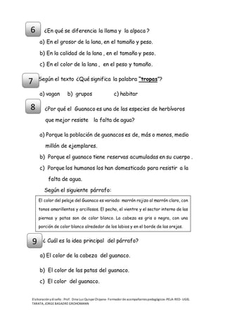 Prueba de 4 to grado | DOCX