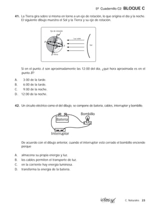 Prueba de ciencias naturales grado 5 calendario A | PDF