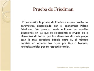 Prueba de friedman | PPT