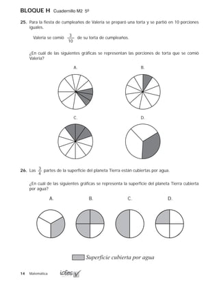 Prueba de matematicas grado 5 calendario a | PDF