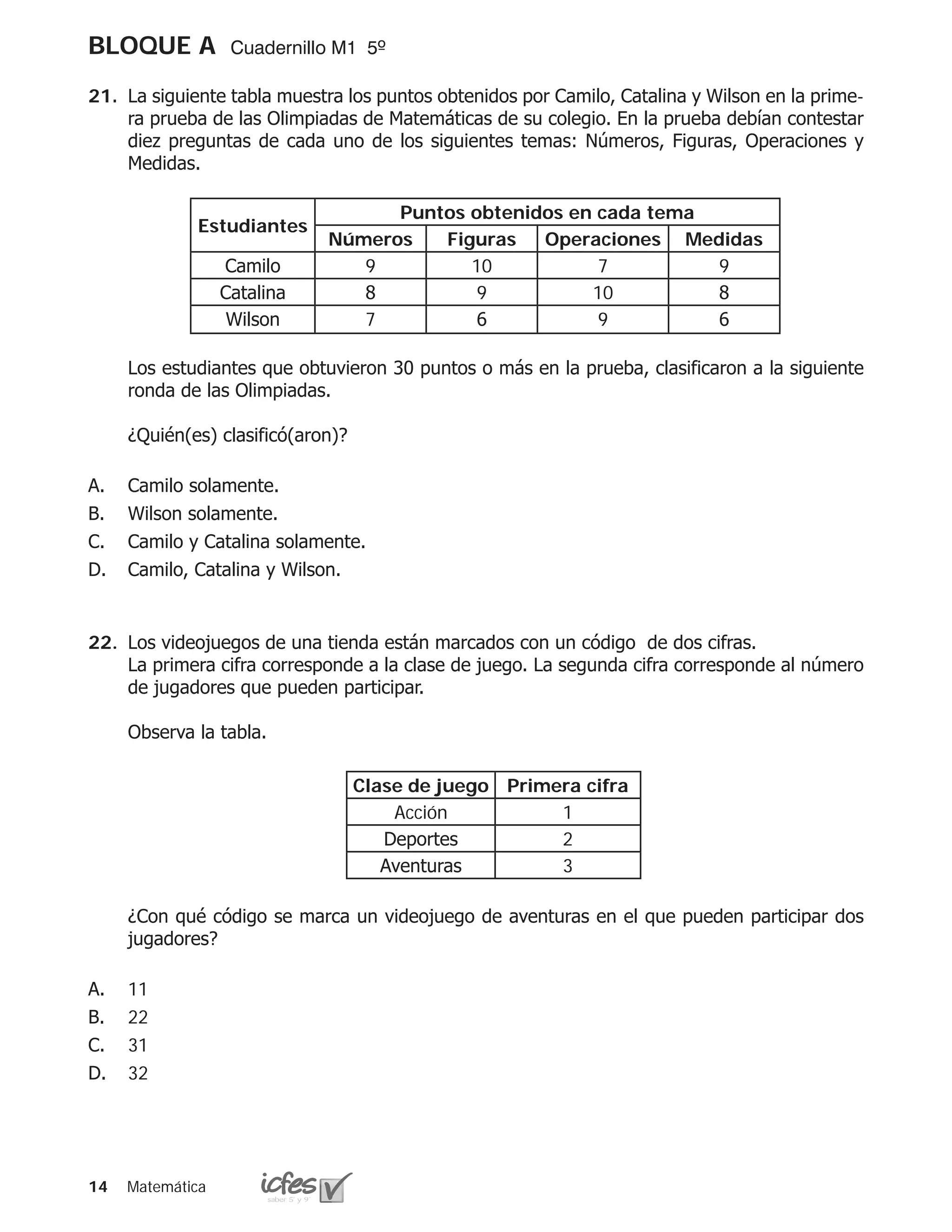 Prueba de matematicas grado 5 calendario b | PDF | Educational ...