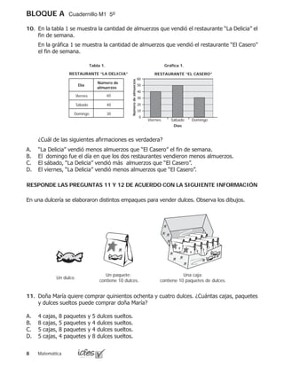 Prueba de matematicas grado 5 calendario b | PDF