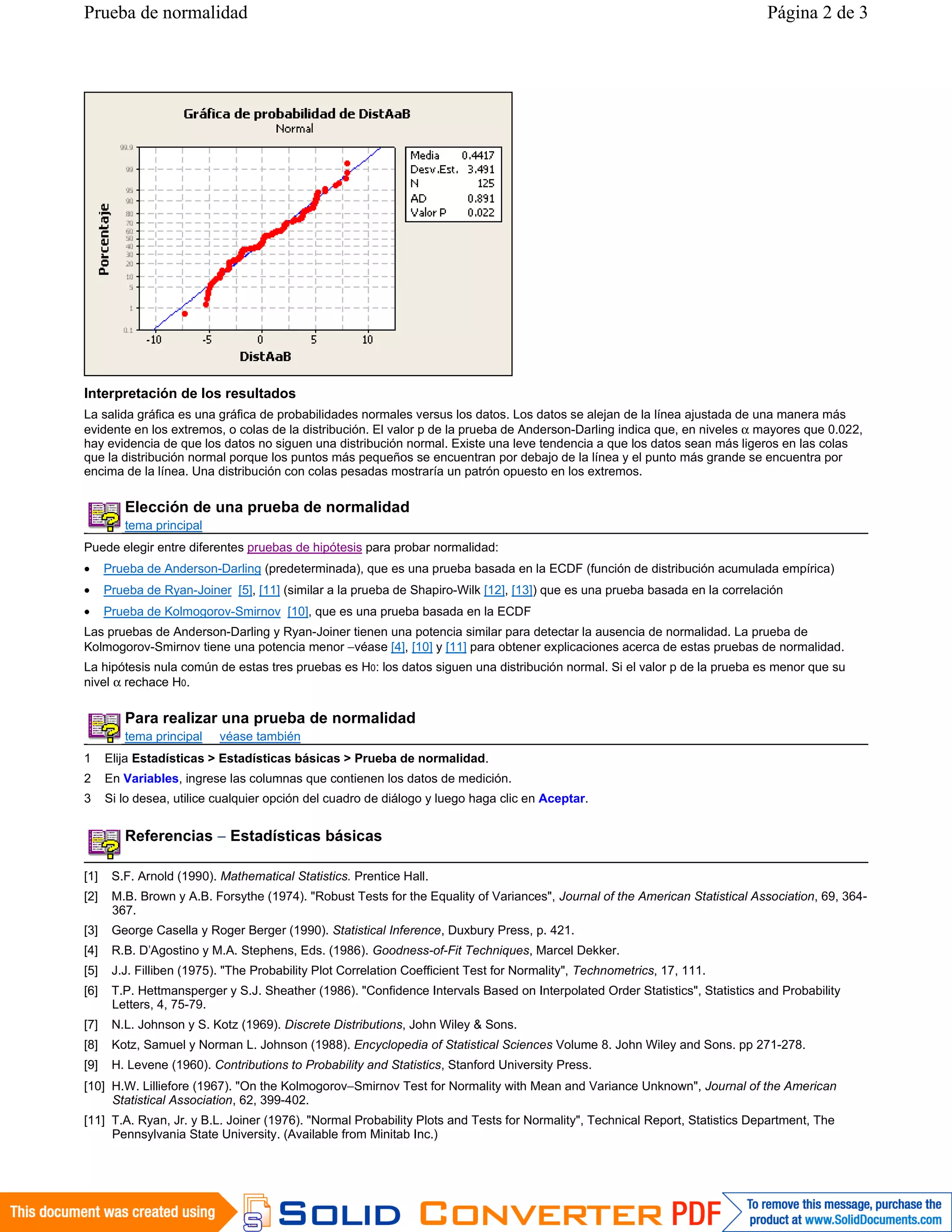 Prueba De Normalidad Pdf 8619
