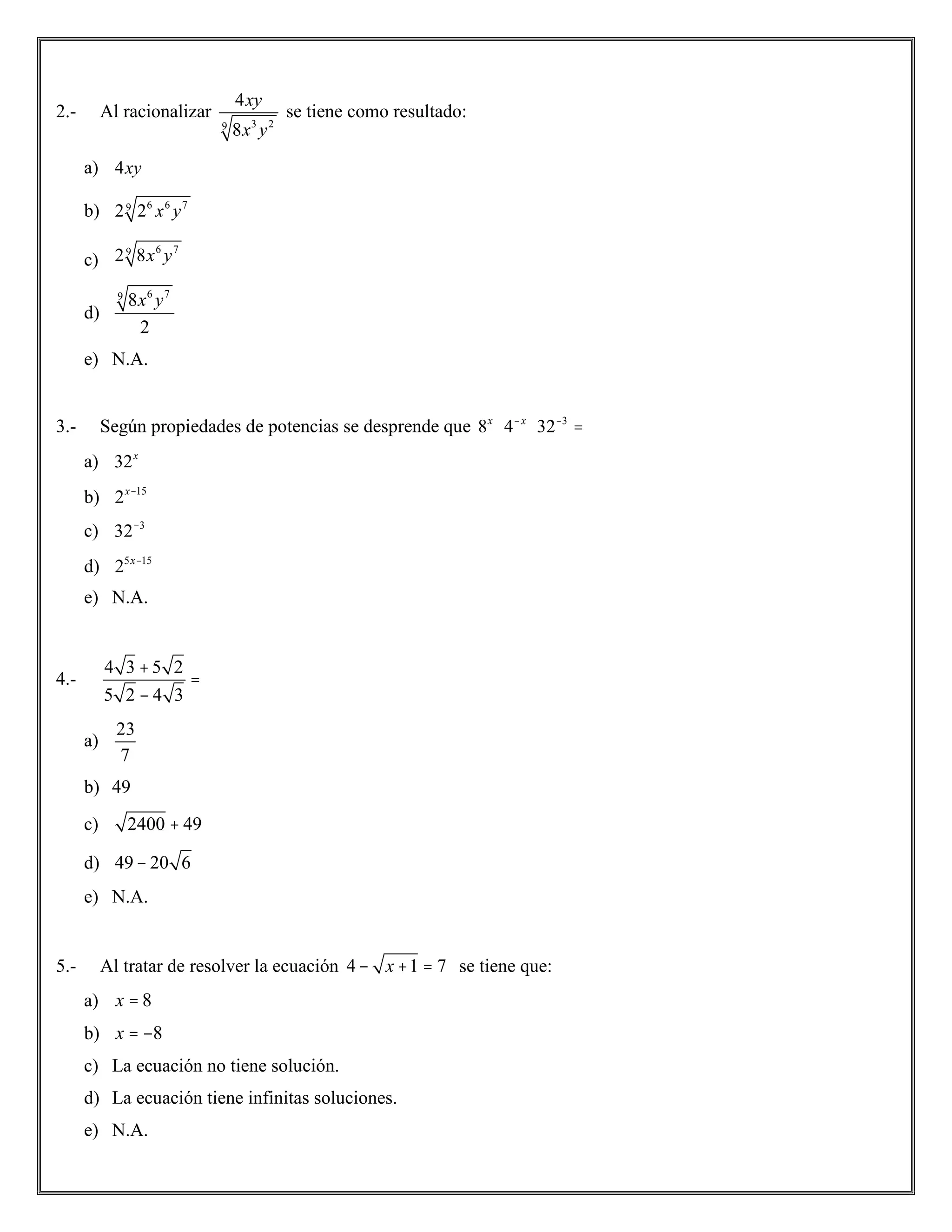 Prueba de selección multiple | PDF | Educational Assessment | Education
